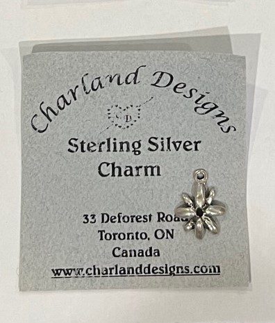 Charland Sterling Silver Stitch Charm – Eyelet stitch | Fiberworks